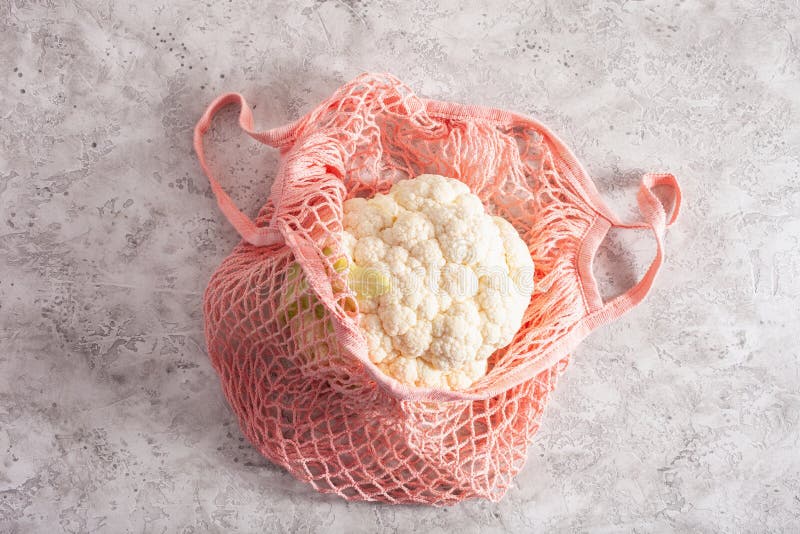 Cauliflower in Reusable Mesh Cotton Bag, Plastic Free Zero Waste ...