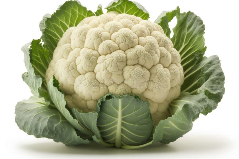 Cauliflower on a White Background. Generative AI Stock Illustration ...