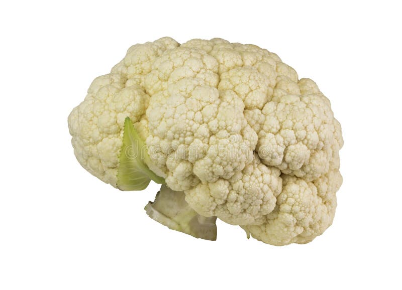 Cauliflower on a White Background Isolated Stock Image - Image of ...