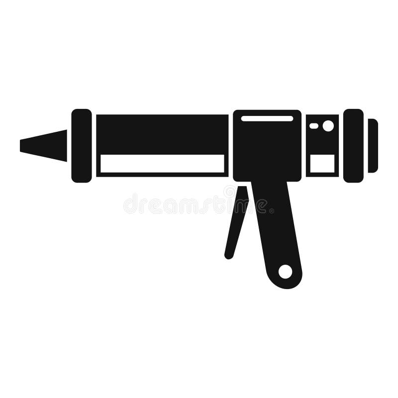 Caulk Gun Icon Simple Vector. Glue Tube Stock Vector - Illustration of ...