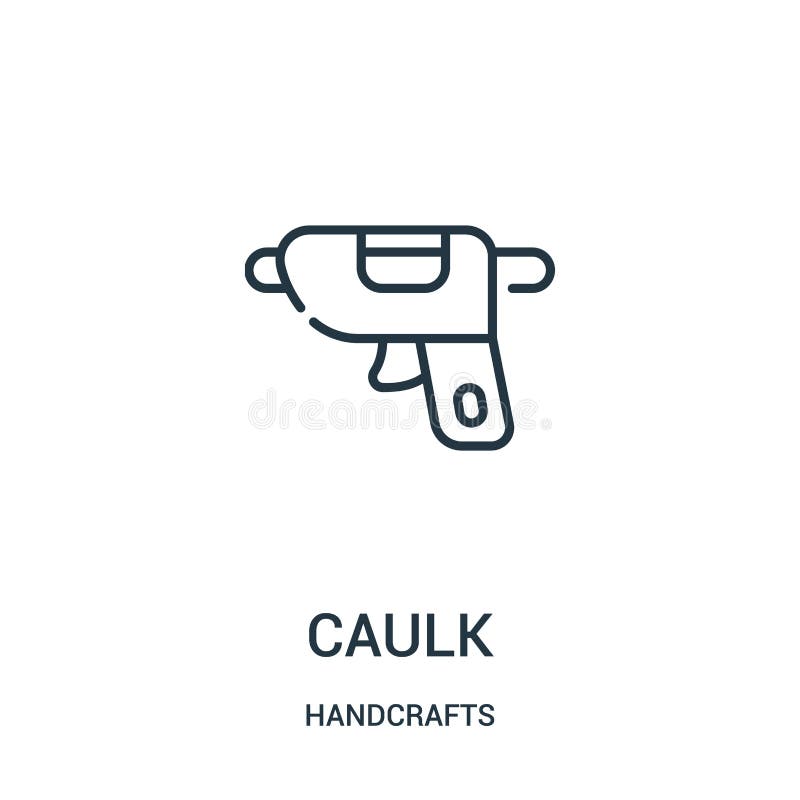 Caulk Gun Icon Vector Isolated on White Background, Caulk Gun Sign ...