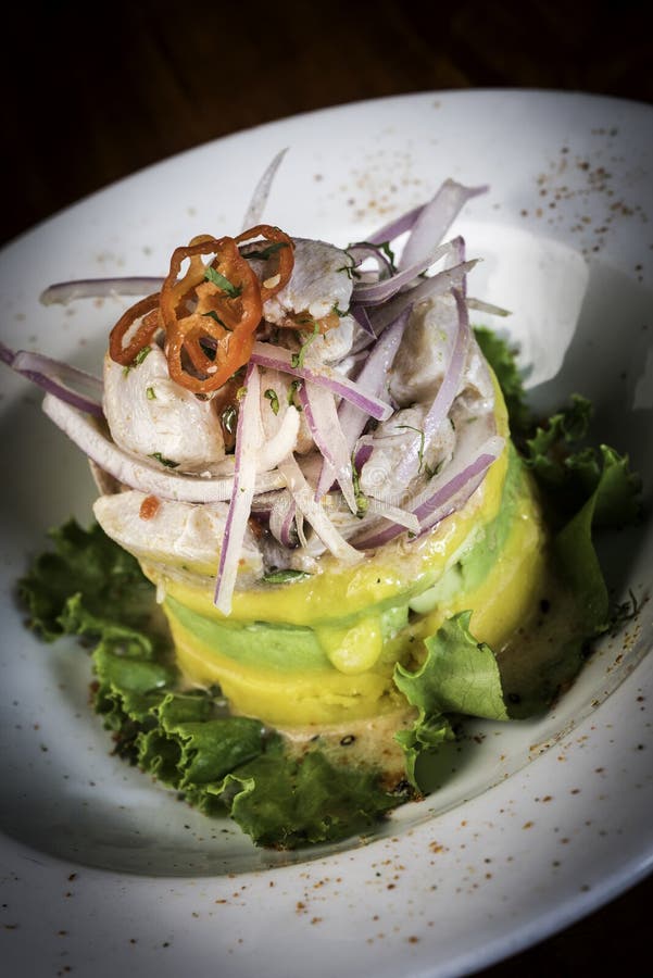 Causa Rellena, a Typical Dish from Peru. Stock Image - Image of cuisine ...