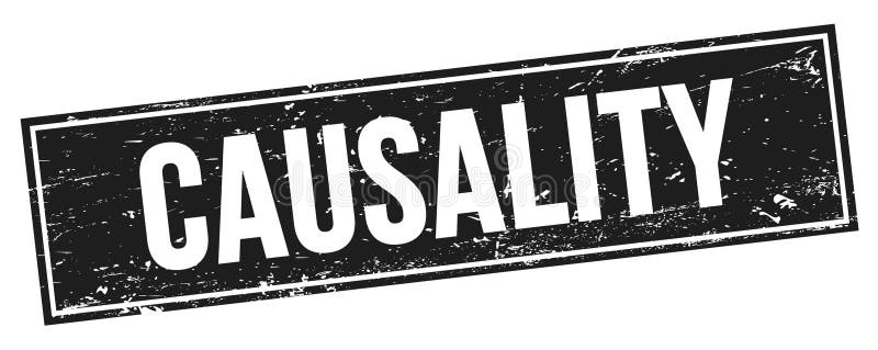 CAUSALITY Text on Black Grungy Rectangle Stamp Stock Illustration ...