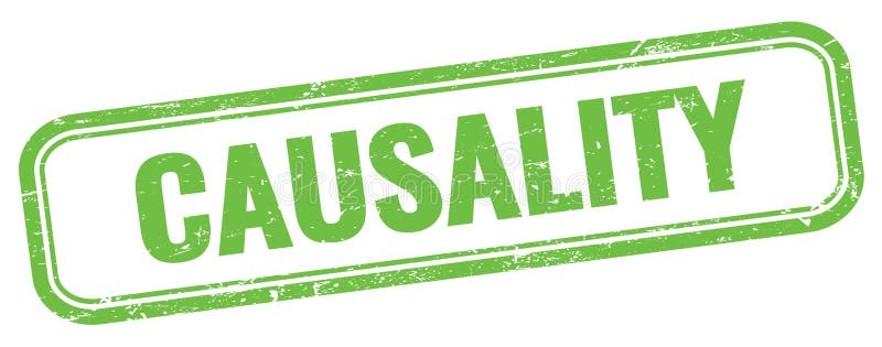 CAUSALITY Text on Green Grungy Vintage Stamp Stock Illustration ...