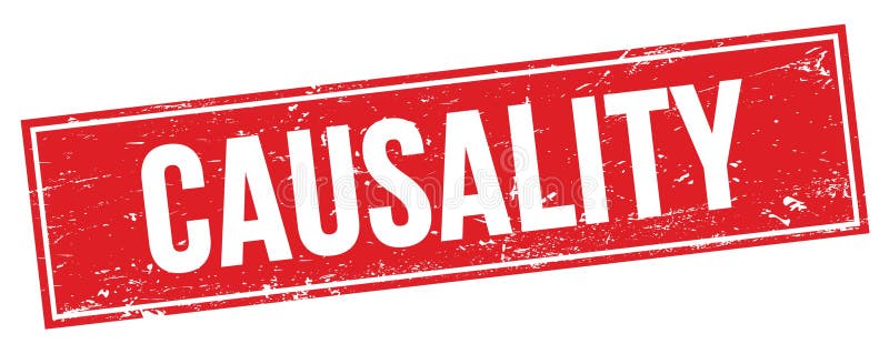 CAUSALITY Text on Red Grungy Rectangle Stamp Stock Illustration ...