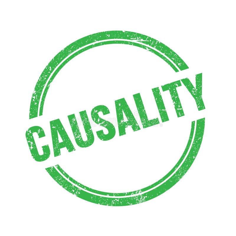 CAUSALITY Text Written on Green Grungy Round Stamp Stock Illustration ...