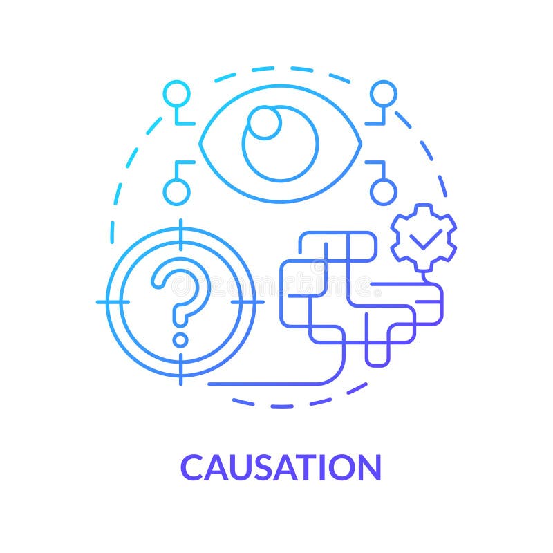 Causation Blue Gradient Concept Icon Stock Vector - Illustration of ...