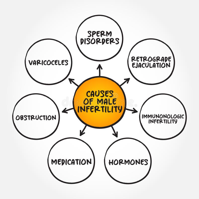 Causes of Male Infertility Mind Map Text Concept for Presentations and ...