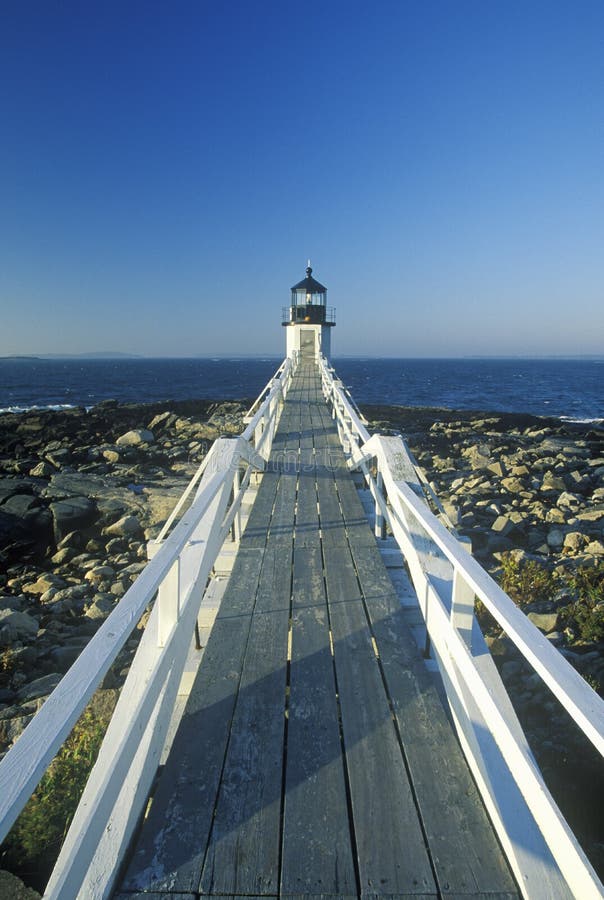 Marshall Point Lighthouse Port Clyde Maine, USA Stock Photo - Image of ...