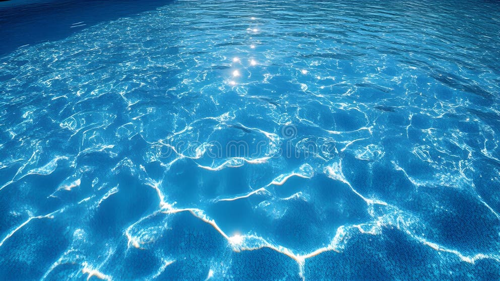 Caustic Water Background with Light Reflections. Stock Image - Image of ...