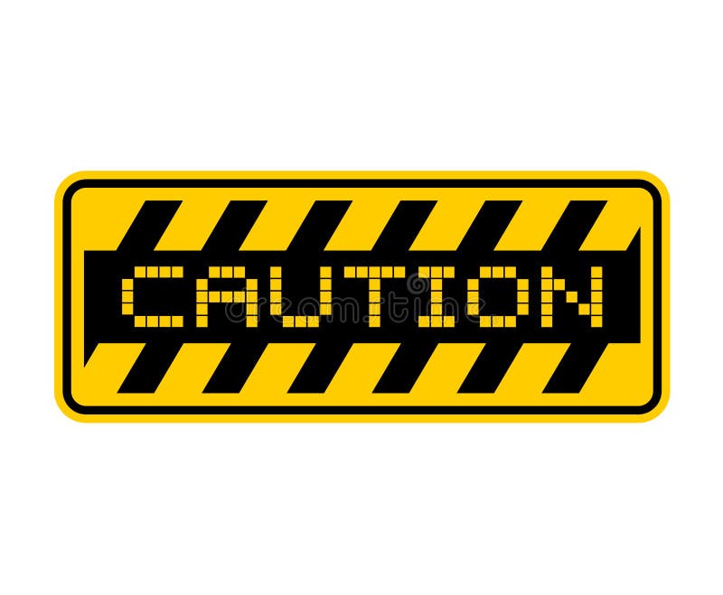 Caution advise design stock vector. Illustration of attention - 121735441