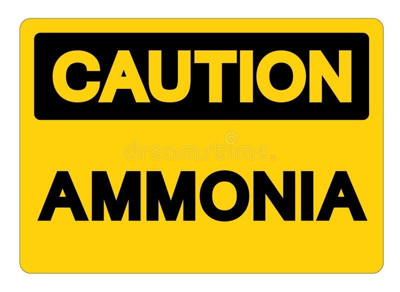 Caution Ammonia Symbol Sign,Vector Illustration, Isolate on White ...