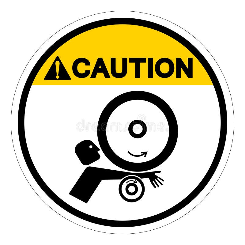 Caution Arm in Rollers Do Not Touch Symbol Sign, Vector Illustration ...