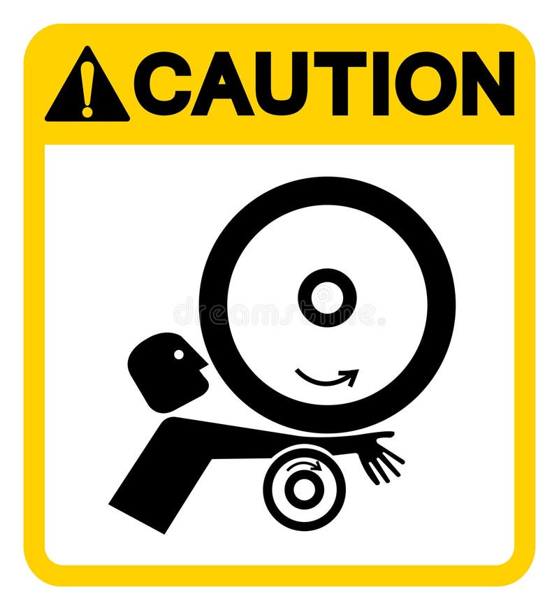 Caution Arm in Rollers Symbol Sign, Vector Illustration, Isolate on ...