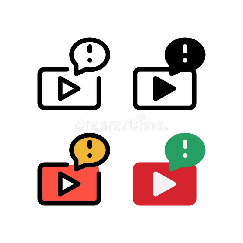Caution Attention Notification for YouTube Channel Icon, Logo, and ...