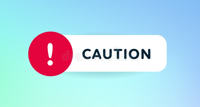 Caution Attention Sign. Vector Modern Color Illustration Stock Vector ...