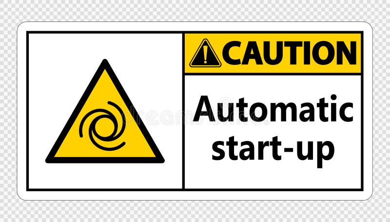Caution Automatic Glass Door Sticker Isolated Stock Vector ...