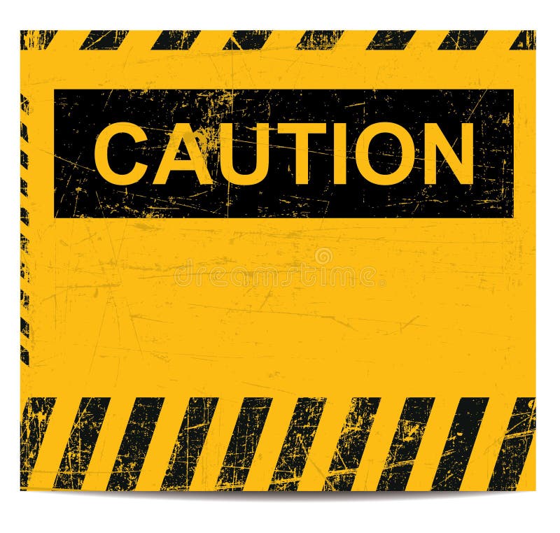 Caution stock vector. Illustration of single, danger - 36374092