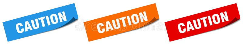Caution Banner. Caution Speech Bubble Label Set. Stock Vector ...