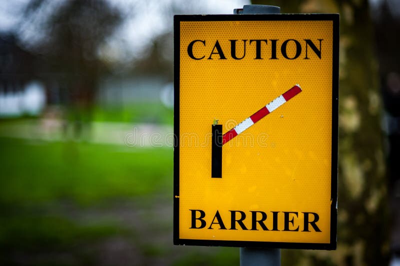 Caution barrier sign stock image. Image of sign, caution - 64464849