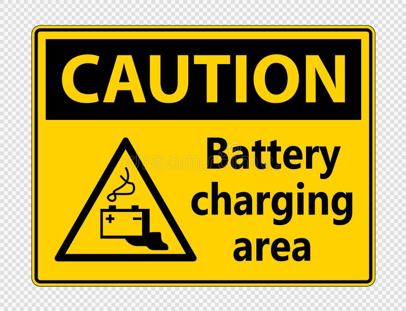 Caution Battery Charging in Progress Symbol Sign, Vector Illustration ...
