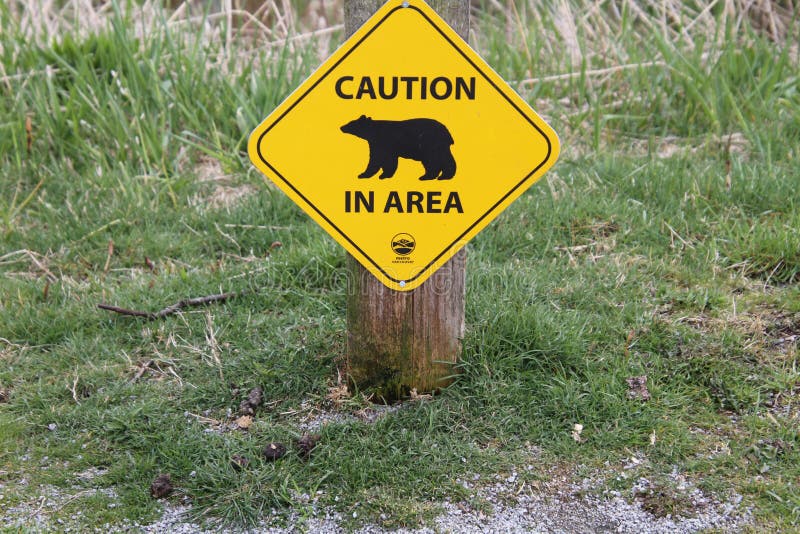 Caution Bear Area Sign Stock Photos - Free & Royalty-Free Stock Photos ...