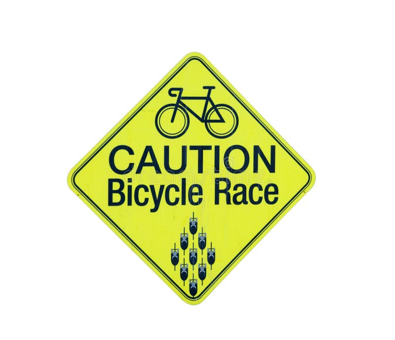 Bicycle caution sign stock image. Image of beware, bicycling - 3018133