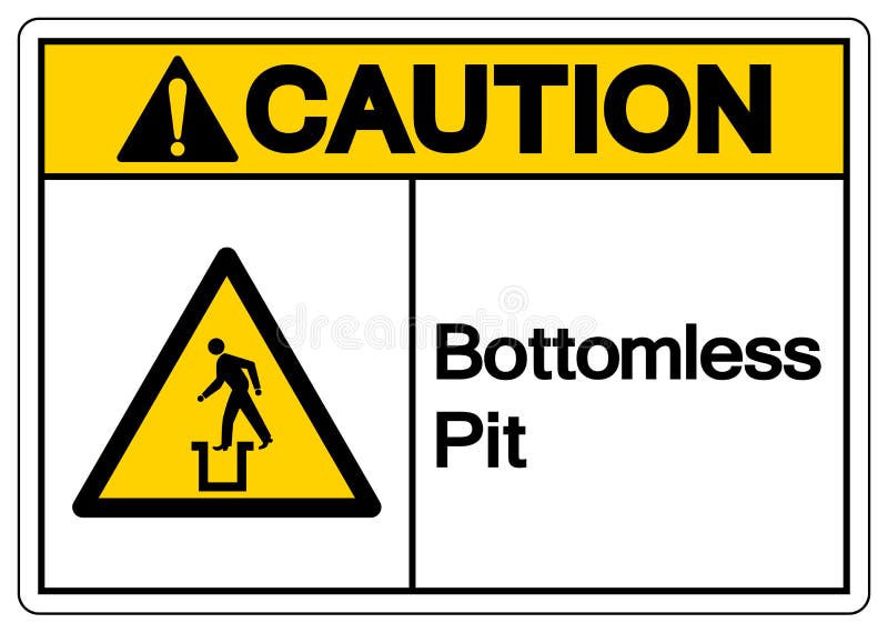 Caution Bottomless Pit Symbol Sign,Vector Illustration, Isolate on ...