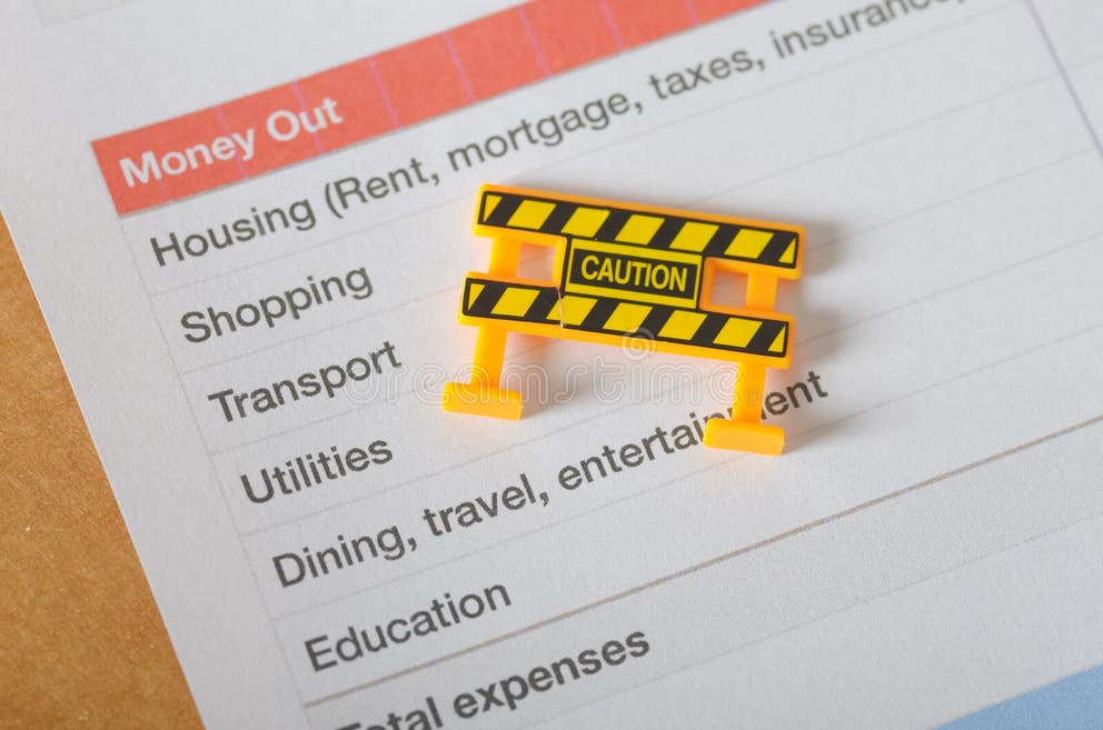 Caution in Budgeting: Financial Planning Warning Sign on Expense ...