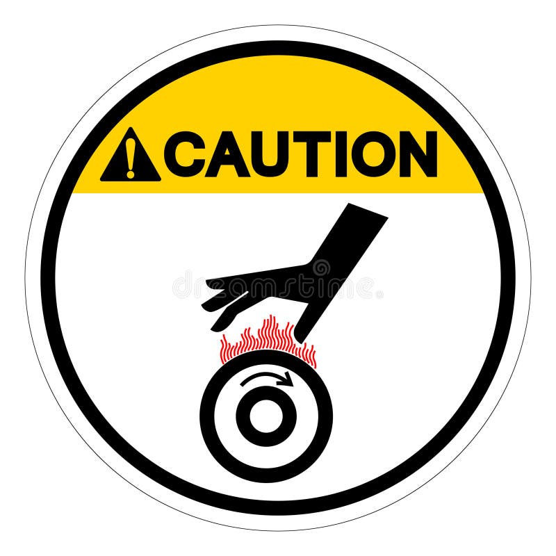 Caution Burn Hazard Hot Rollers Symbol Sign, Vector Illustration ...