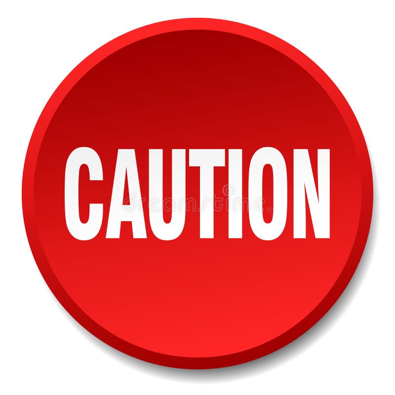 Caution Round Ribbon Isolated Label. Caution Sign Stock Vector ...