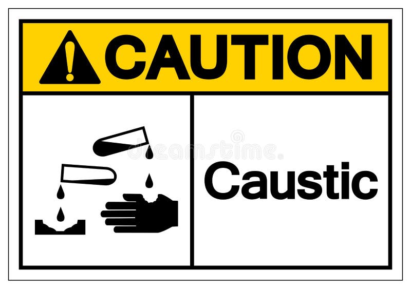 Caution Caustic Symbol Sign, Vector Illustration, Isolate on White ...