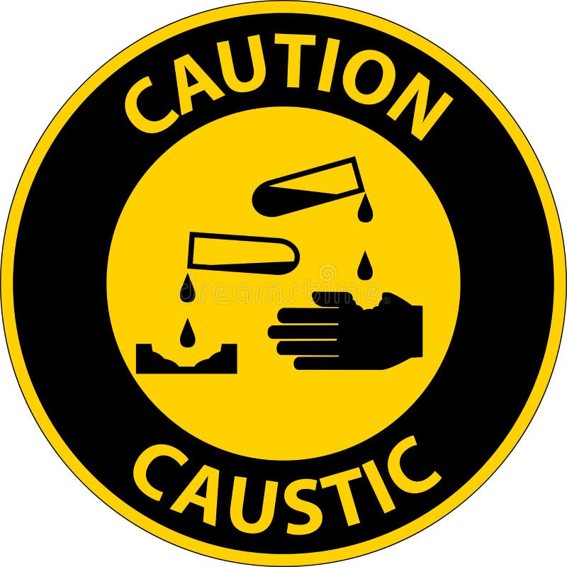 Caution Caustic Symbol Sign on White Background Stock Vector ...