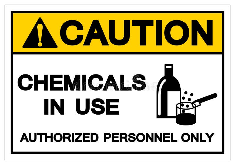 Caution Chemicals in Use Symbol Sign, Vector Illustration, Isolate on ...