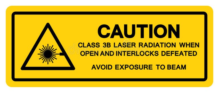 Caution Class 3B Laser Radiation Symbol Sign,Vector Illustration ...
