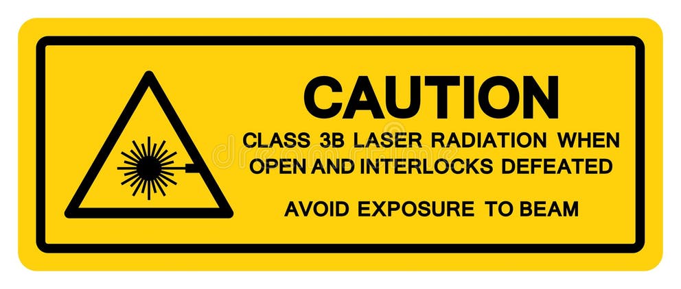 Caution Class 3B Laser Radiation Symbol Sign,Vector Illustration ...