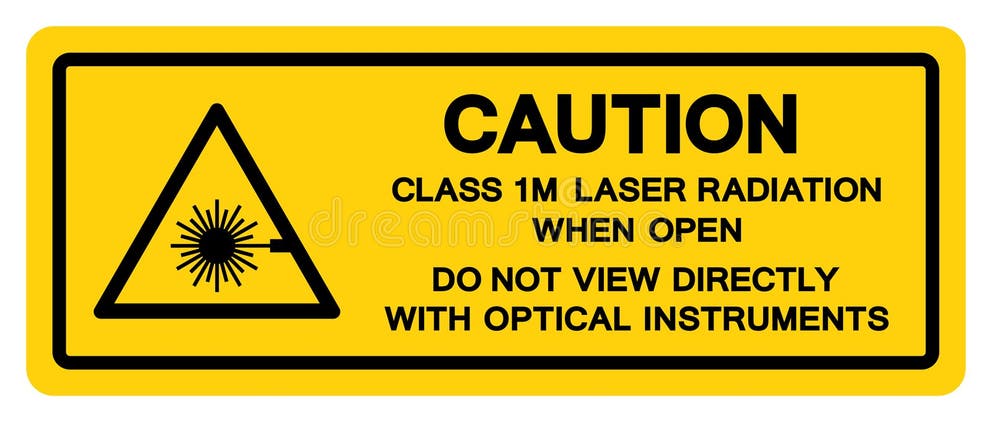 Caution Class 1M Laser Radiation Symbol Sign,Vector Illustration ...