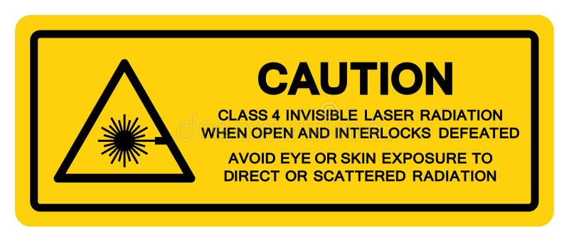 Caution Class 4 Nvisible Laser Radiation Symbol Sign,Vector ...