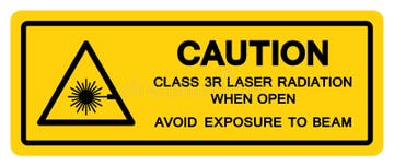 Caution Class 3R Laser Radiation when Open Symbol Sign,Vector ...