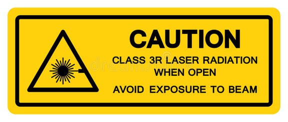 Caution Class 3R Laser Radiation when Open Symbol Sign,Vector ...