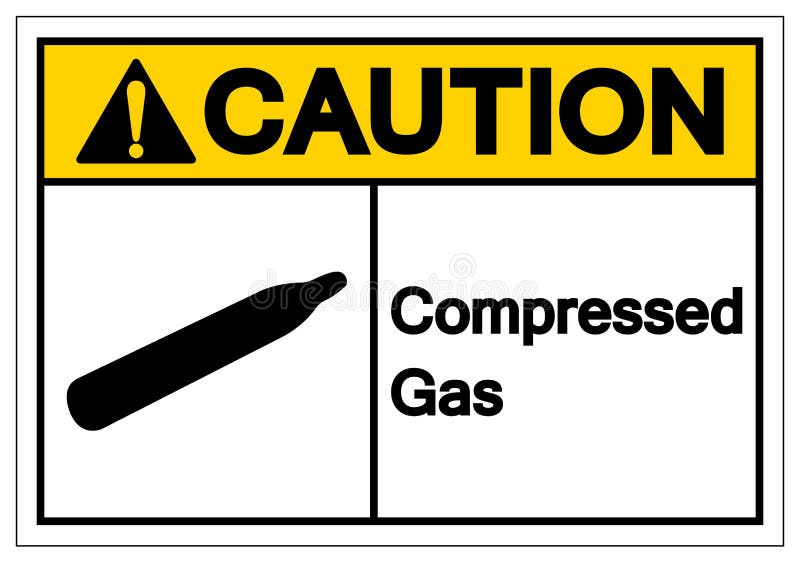 Caution Compressed Gas Symbol Sign, Vector Illustration, Isolate on ...