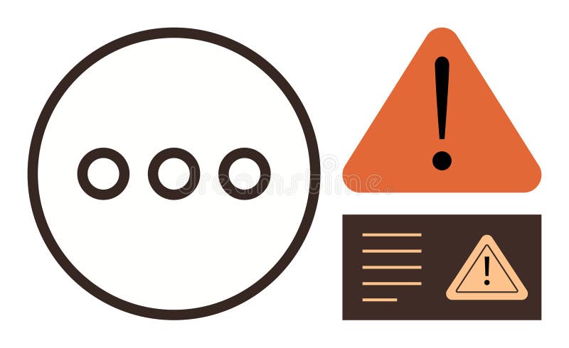 Caution Concept with Alert Symbols and Notification Elements in ...