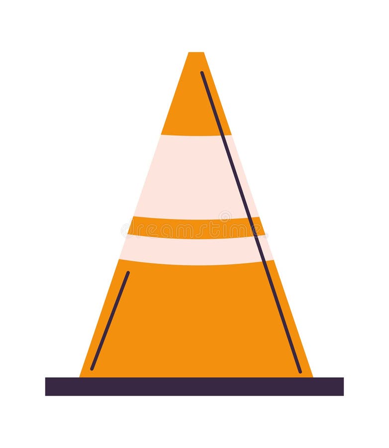 Caution cone sign stock vector. Illustration of traffic - 264501790