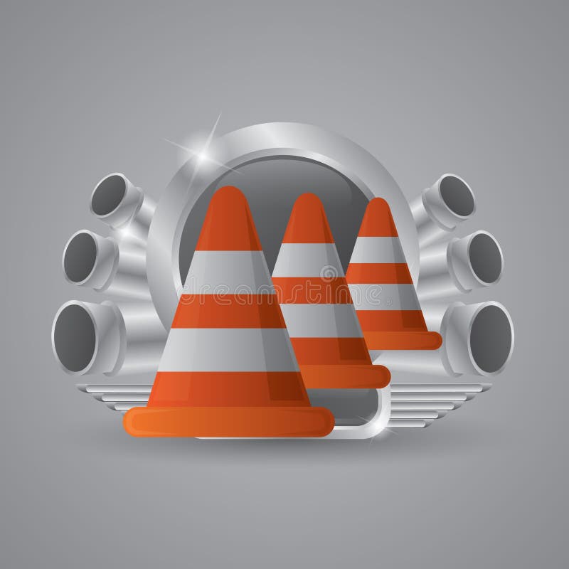 Caution Cone. Vector Illustration Decorative Design Stock Vector ...