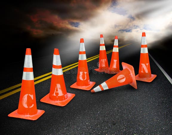 Caution cones stock image. Image of danger, cones, highway - 6672513