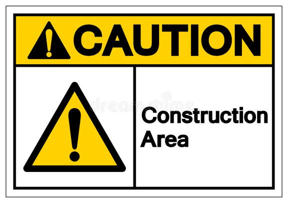 Caution Construction Area Symbol Sign, Vector Illustration, Isolate on ...