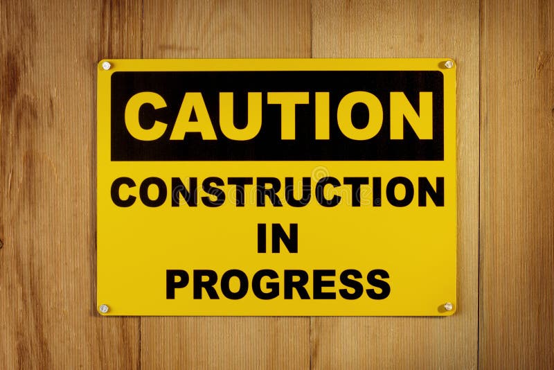 Caution:Construction in Progress Stock Image - Image of attention, road ...