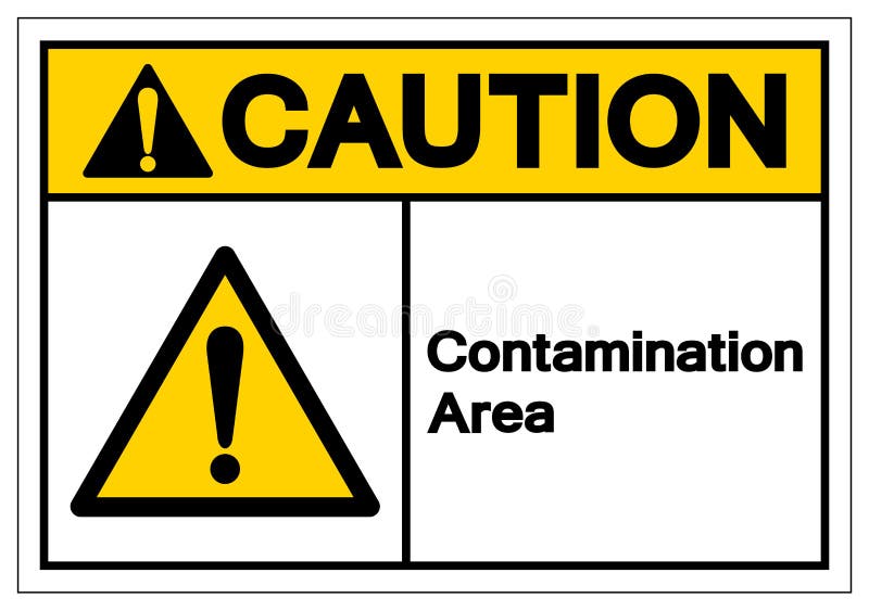 Caution Contamination Area Symbol Sign, Vector Illustration, Isolate on ...