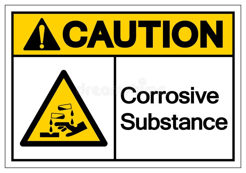 Beware Corrosive Substance Symbol ,Vector Illustration, Isolate on ...