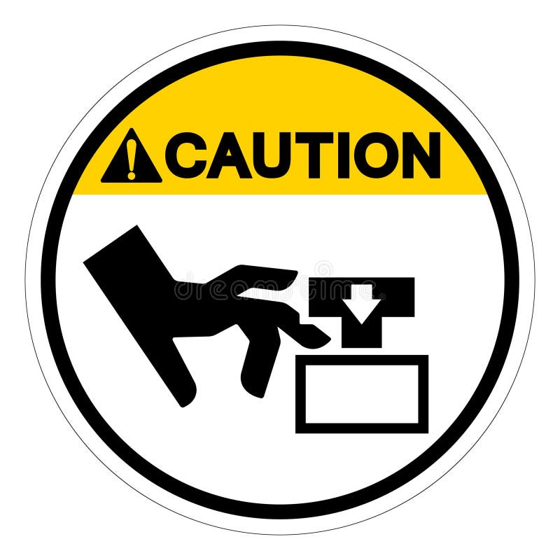 Caution Crush and Cutting of Finger Hazard Symbol Sign, Vector ...